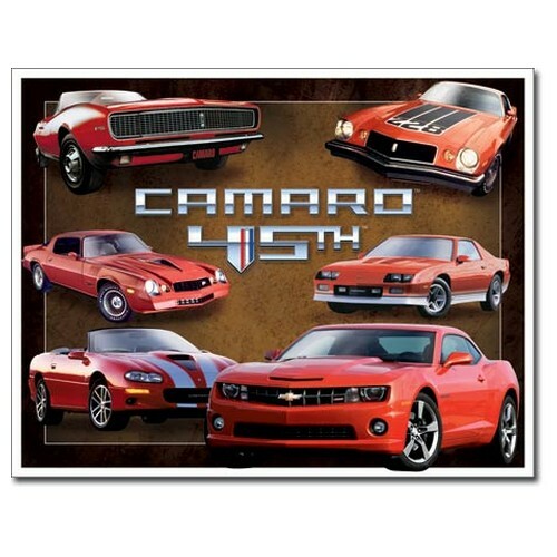 Sign - Chevy Camaro 45th Red Cars Novelty Auto Car Sign Man Cave Garage ...