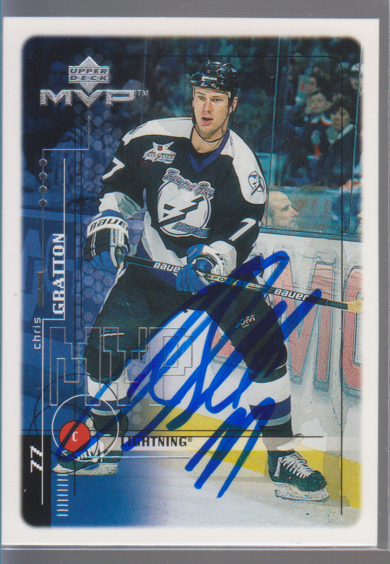 Autographed 98/99 Upper Deck MVP Chris Gratton - Lightning | eBay