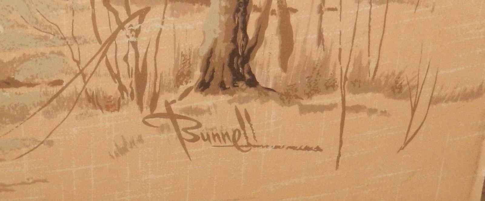 BUNNELL CHINESE LANDSCAPE ORIGINAL HAND PAINTED SILKSCREEN PAINTING | eBay