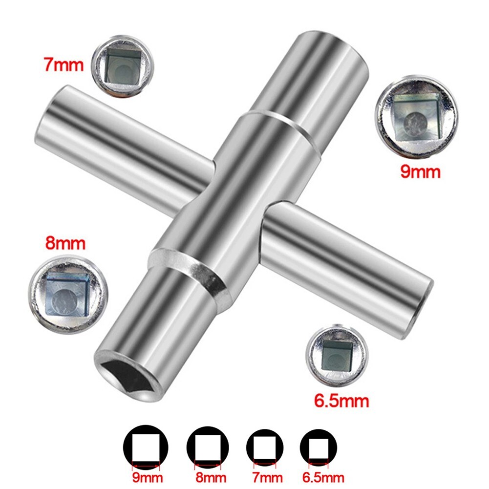 4 IN 1 Universal Faucet Wrench Square Key Plumber Bathroom Wrench ...