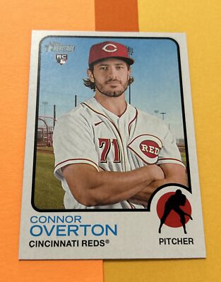 2022 Topps Heritage High Number Connor Overton RC #524 ~ Cincinnati ...
