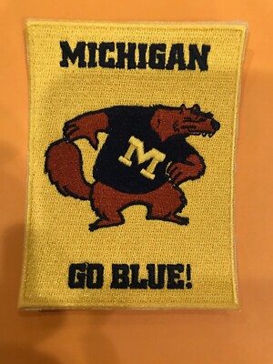 University Of Michigan Wolverines Vintage Embroidered Iron On Patch 4 ...