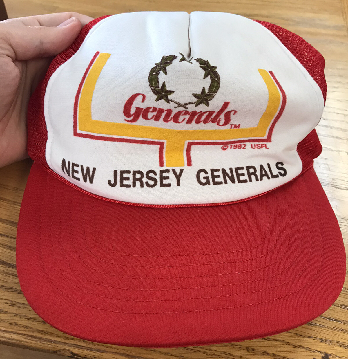 Vintage 1982 USFL New jersey Generals Trucker Mesh Hat Donald Trumps ...