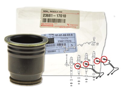 Fuel Injector Nozzle Holder Seal 23681-17010 OE for Toyota Avensis ...