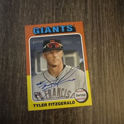 2024 Topps Heritage High Number Tyler Fitzgerald Real One Auto Rookie 🔥 ...