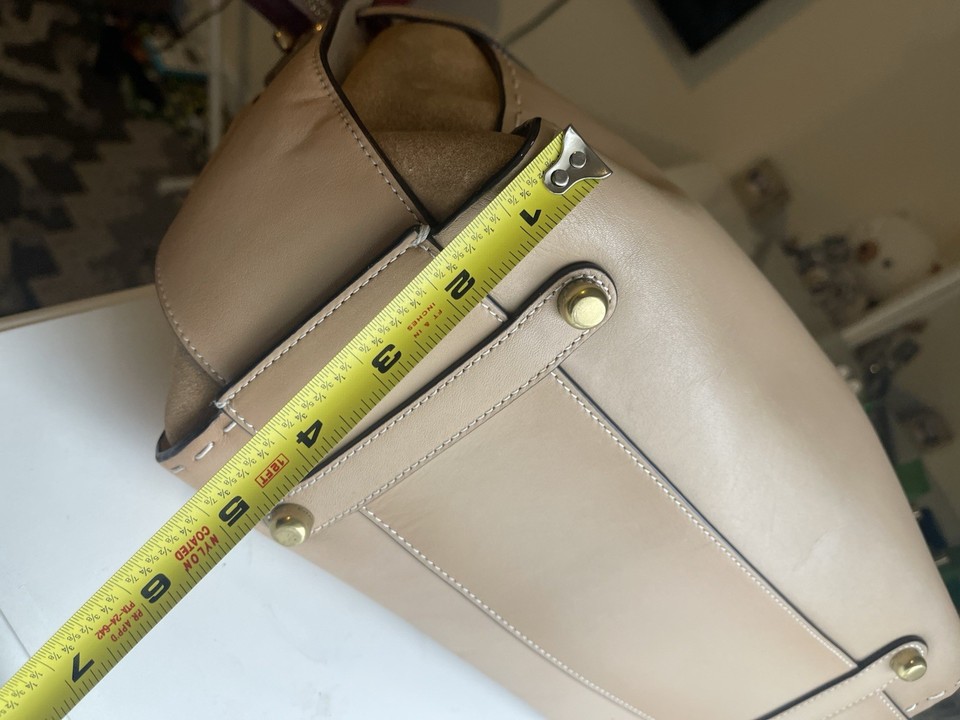 Coach 1941 Double Swagger Beige Tan Leather Satchel Tote Hand Bag 25133 ...