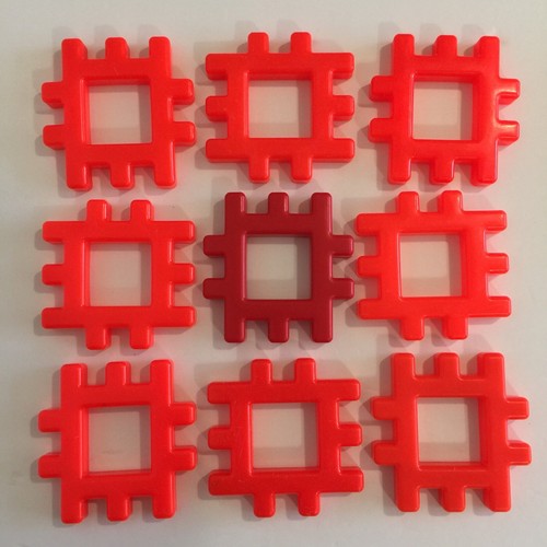Vintage Little Tikes Wee Waffle Blocks - Lot of 9 Red Blocks | eBay