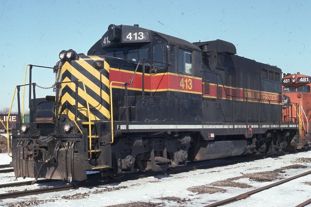 IAIS IOWA INTERSTATE Railroad Train Locomotive BLUE ISLAND IL 1994 ...