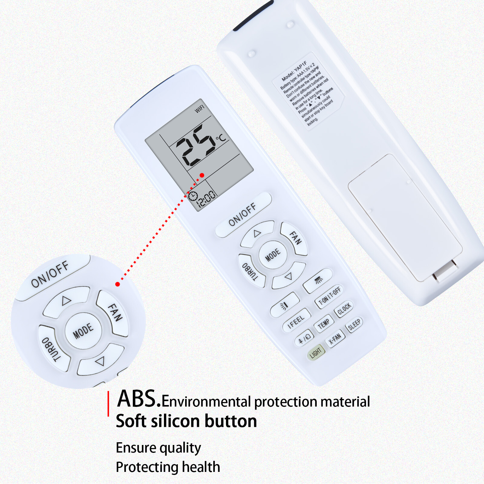 New YAP1F For GREE A/C Air Conditioner Replace Remote Control YB1F2 ...