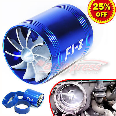 64-74mm Supercharger Turbonator Turbo F1-Z Fuel Saver ECO Fan Dual ...