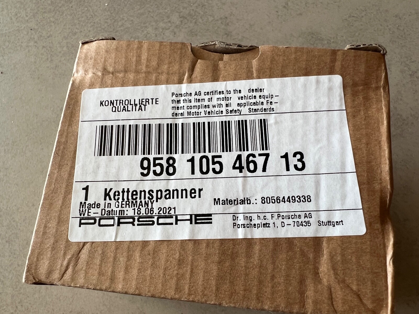 PORSCHE CAYENNE 92A ENGINE CHAIN TENSIONER 95810546713 059109467AL ...