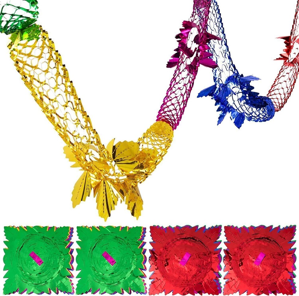 4Pcs Christmas Foil Garland Festive Festive Hanging Tinsel Ceiling ...