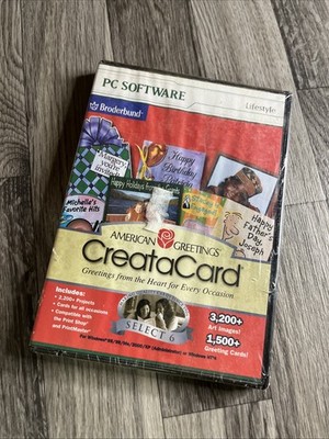 Broderbund American Greetings CreataCard Select 6 756059101341| eBay