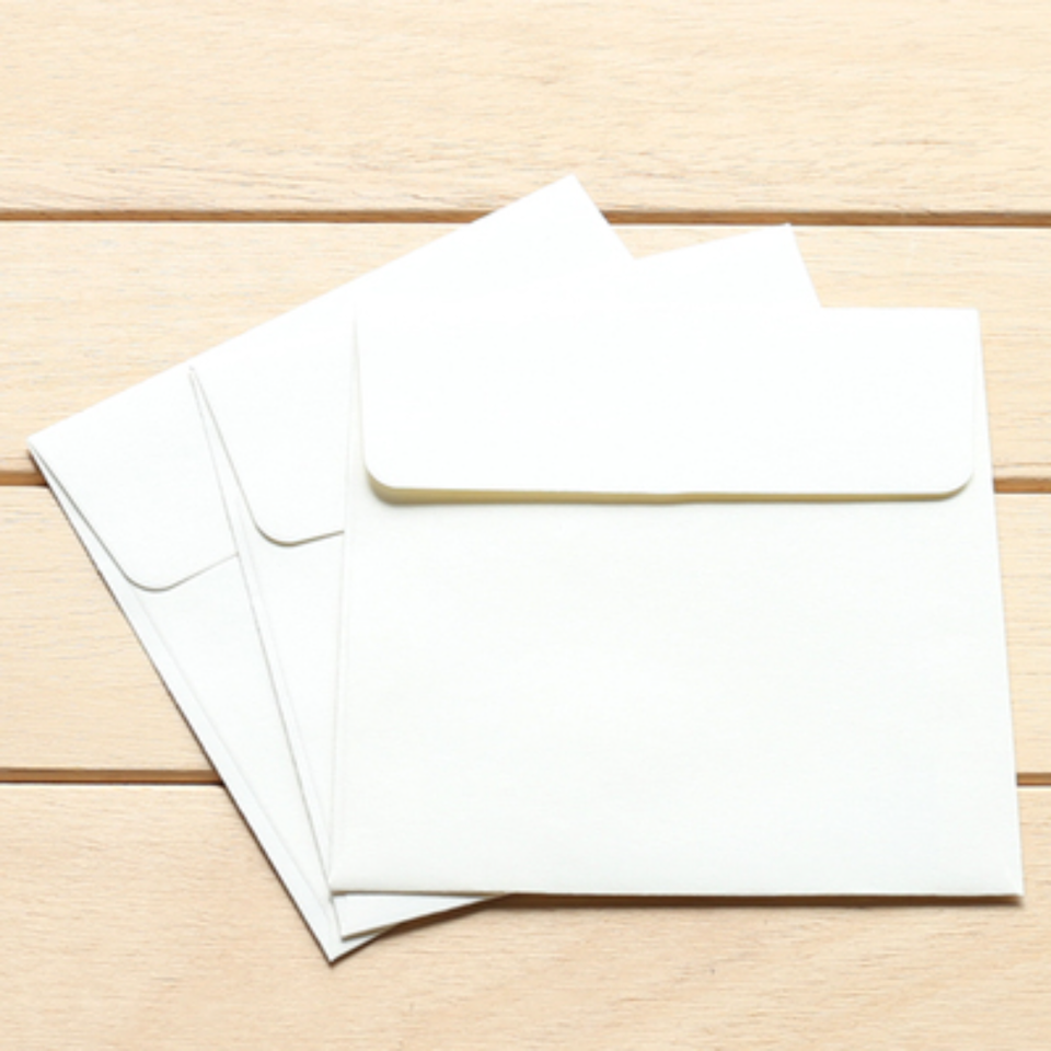 10-100pcs 10*10cm Kraft Square Mini Envelopes for Card Wedding ...