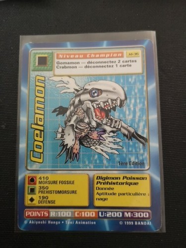 Coelamon Carte Digimon Fr 1ere Edition Jd-36 | eBay