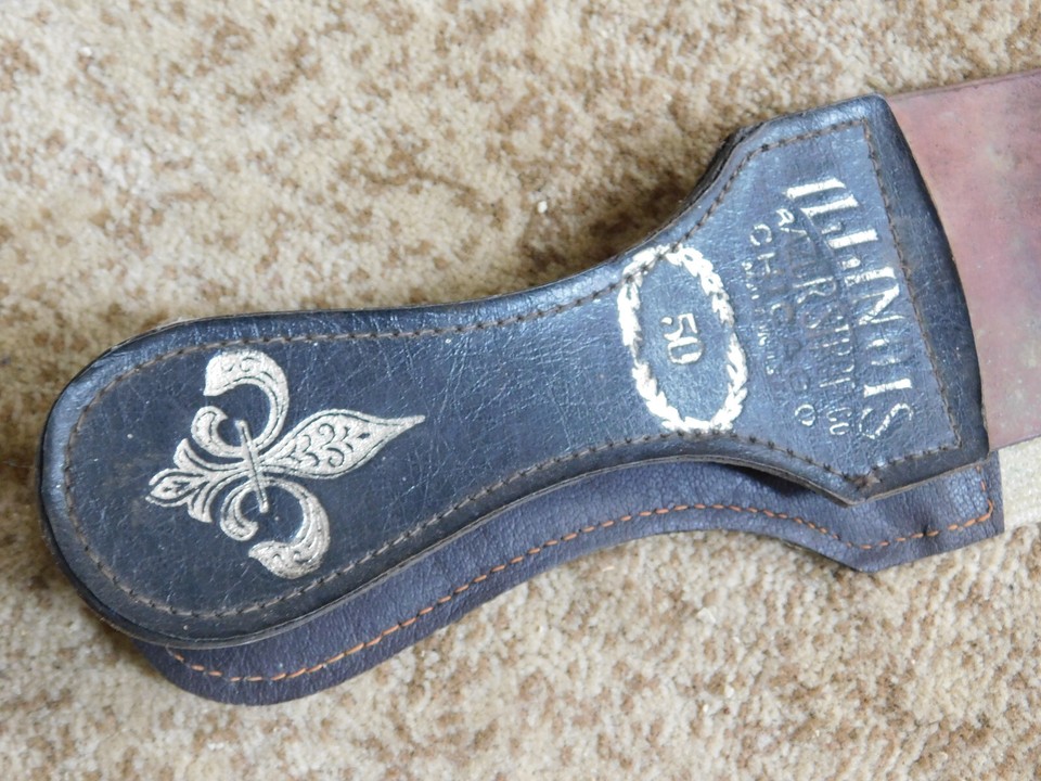 Antique Illinois Razor 50 Leather Strop Shaving Razor Strap & Horse ...