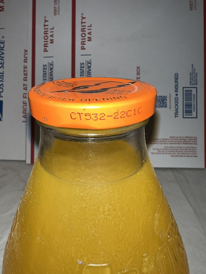 VINTAGE 1980’S FULL GATORADE GLASS BOTTLE CITRUS 46OZ SEALED BRAND NEW ...