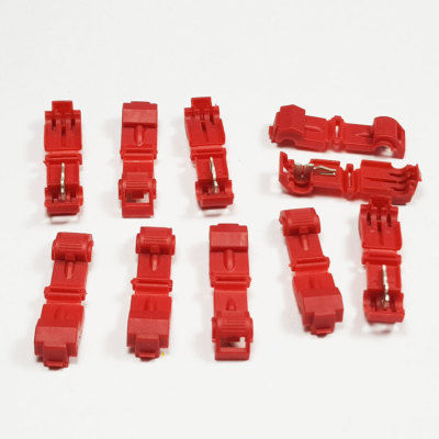 Red Wire Tap T-Tap Low Voltage Insulated Connector Terminals Crimp ...