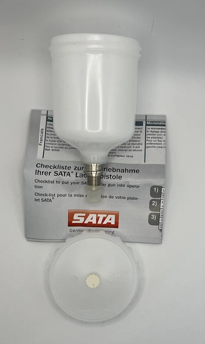 SATA MINI JET ORIGINAL PVC CUP w/ Lid .15L ALL MINI JETS (1-4 & 3000 ...