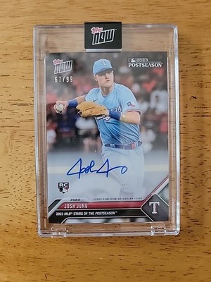 Josh Jung 2023 Topps Now MLB Stars Postseason RC Autograph Auto #d 67/ ...