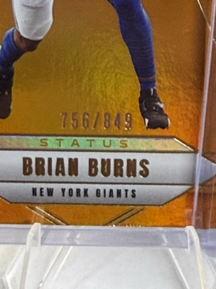 Brian Burns 2025 Elite Teal Matrix /499 & Orange /849 New York Giants ...