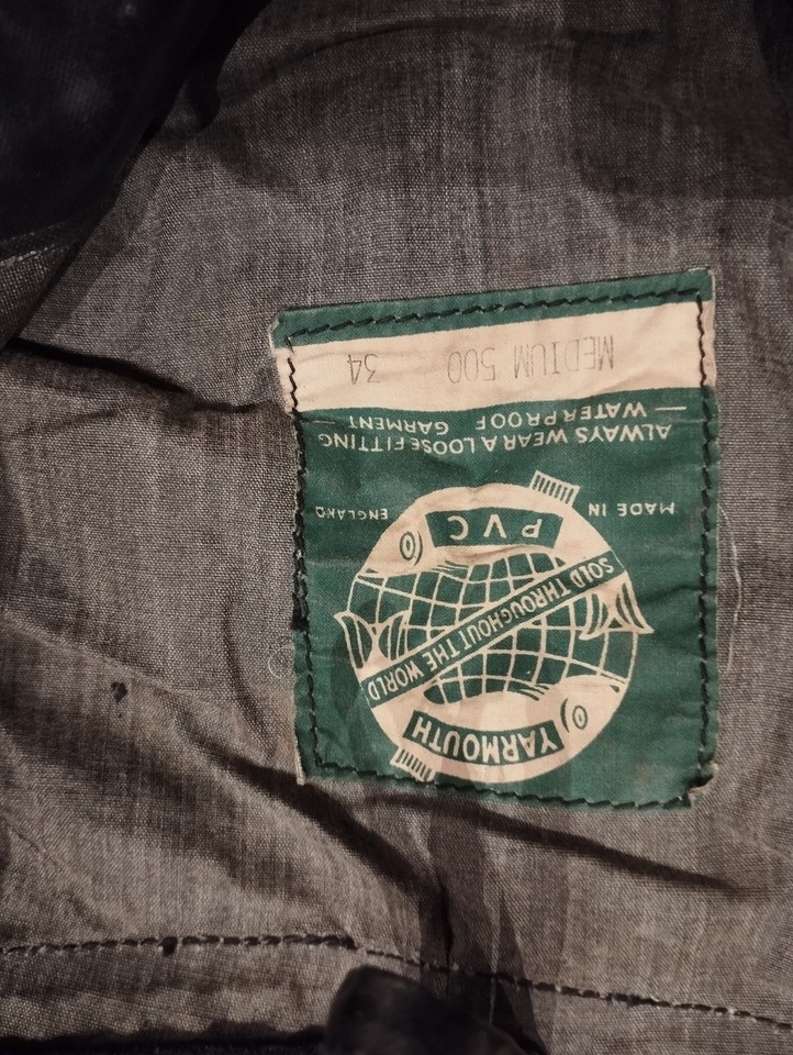 2 vintage Yarmouth PVC oilskin type coats PLUS over trousers | eBay