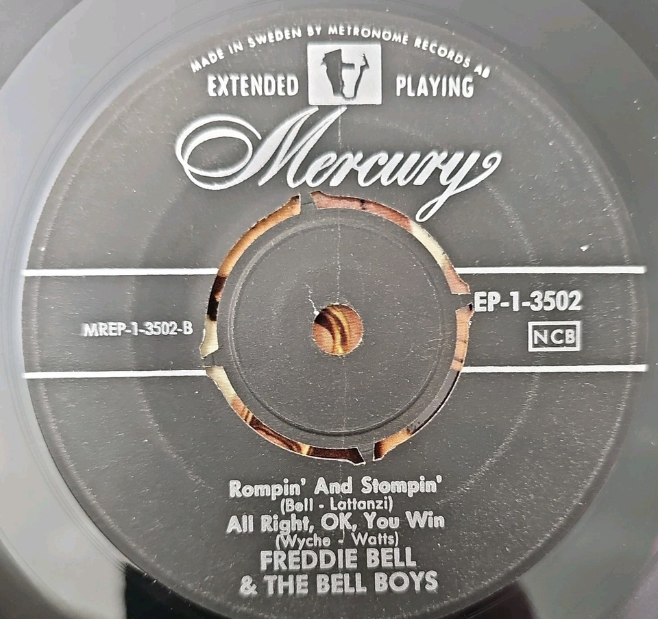 Freddie Bell & The Bell Boys Vol 2..4 track Mercury EP...Rock n Roll ...