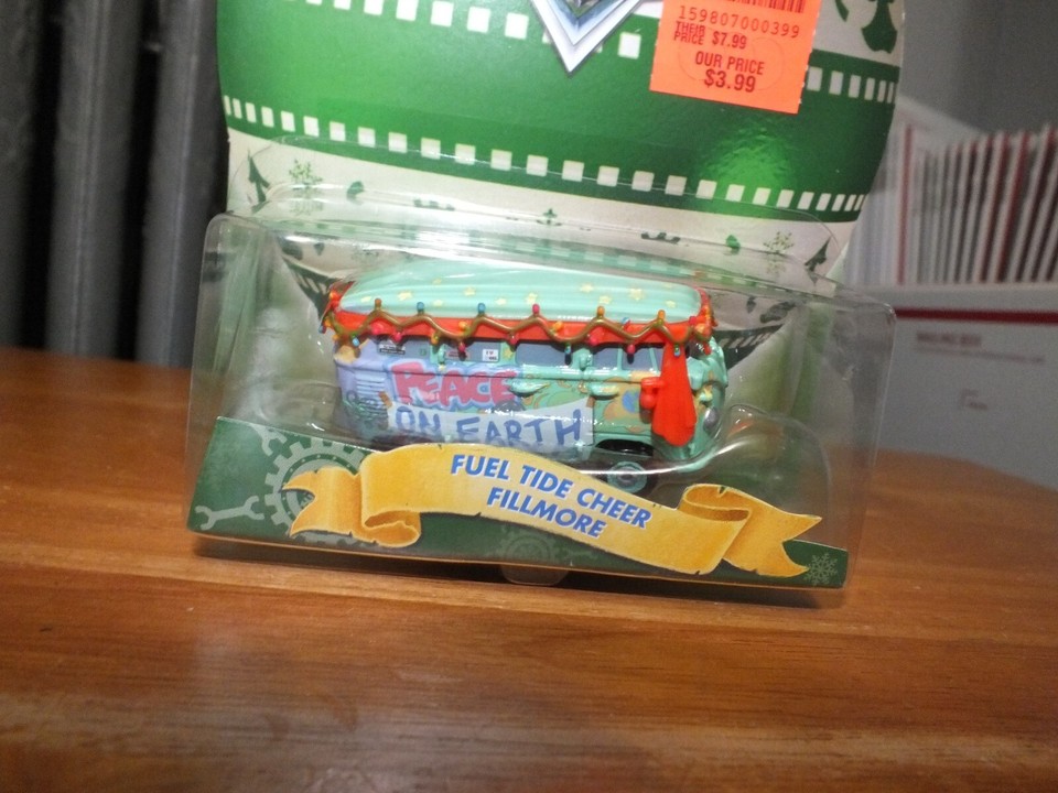 RARE DISNEY PIXAR CARS HOLIDAY FUEL TIDE CHEER FILLMORE DIE CAST NOC ...