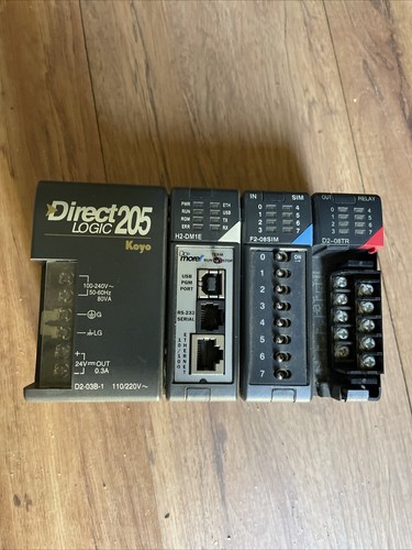 Direct Logic 205 Koyo D2-03B-1 H2-DM1E F2-08SIM D2-08TR | eBay