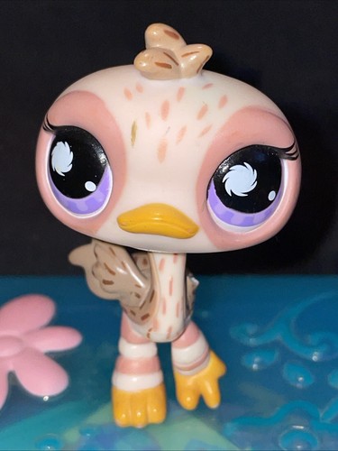 Littlest Pet Shop LPS Ostrich 945 Postcard Pets Bird Brown Purple Swirl ...