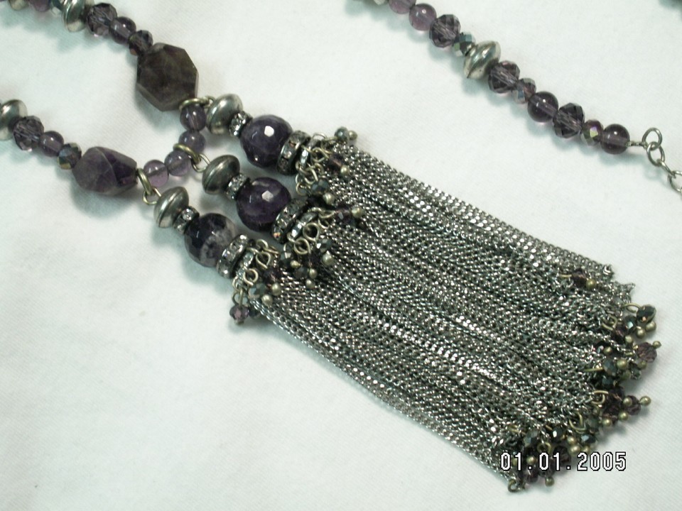 Chico's Color Argento, Cristalli, Viola Vetro & Naturale Ametista ...