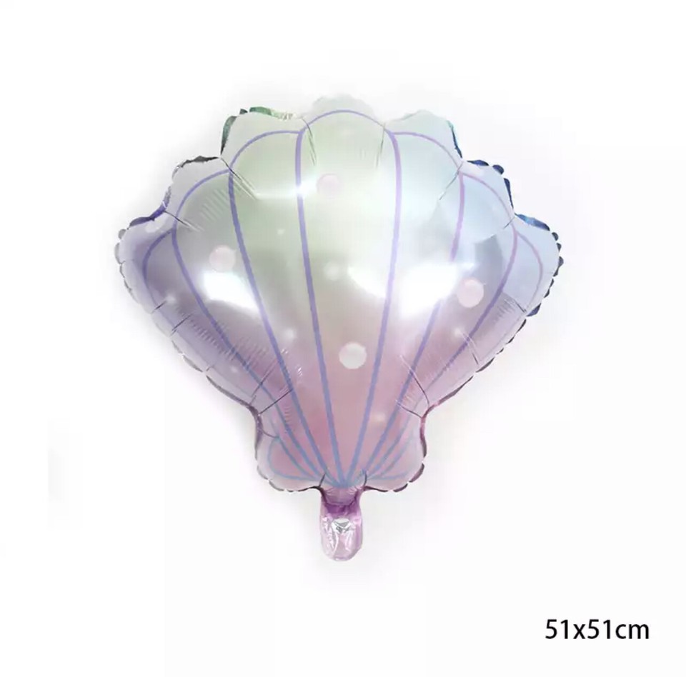 Mermaid Tail Sea Shell Foil Magic Metallic Display Balloons Birthday ...