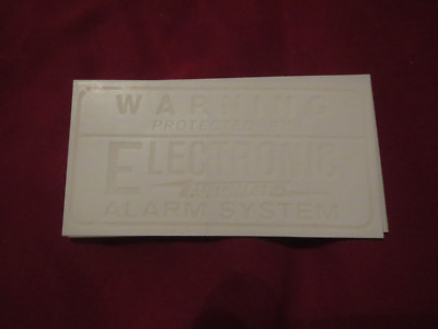 WARNING PROTECTED BY ELECTRONIC AUTOMATIC ALARM SYSTEM OUTSIDE DECAL ...