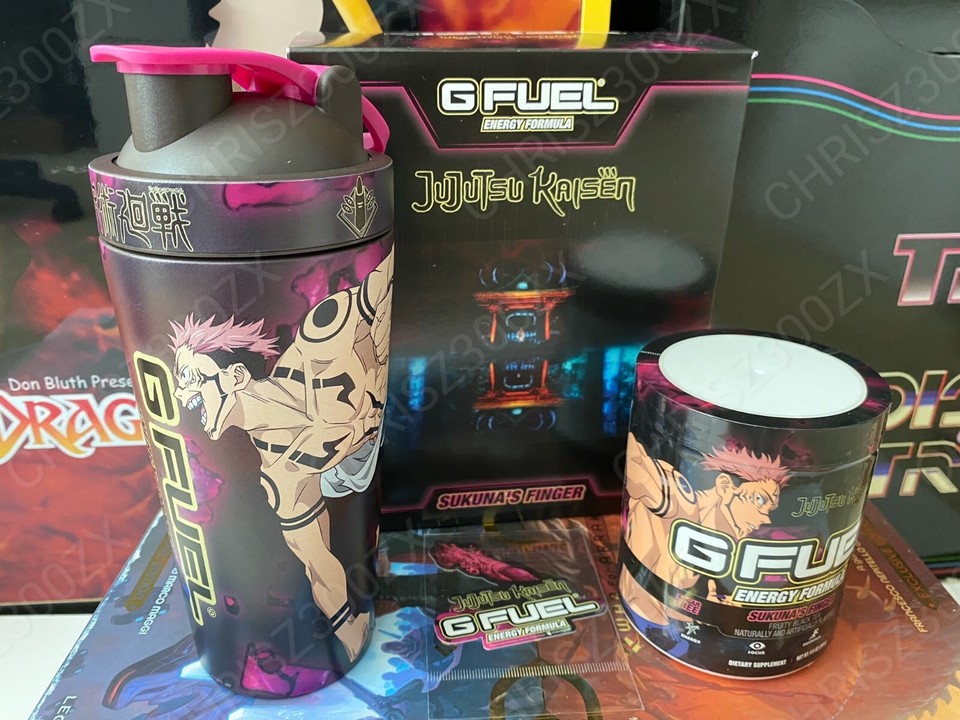 GFUEL Jujutsu Kaisen Sukuna's Finger Collector's Box Metal Shaker + Tub ...