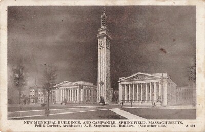 Postcard Municipal Buildings Springfield Massachusetts | eBay