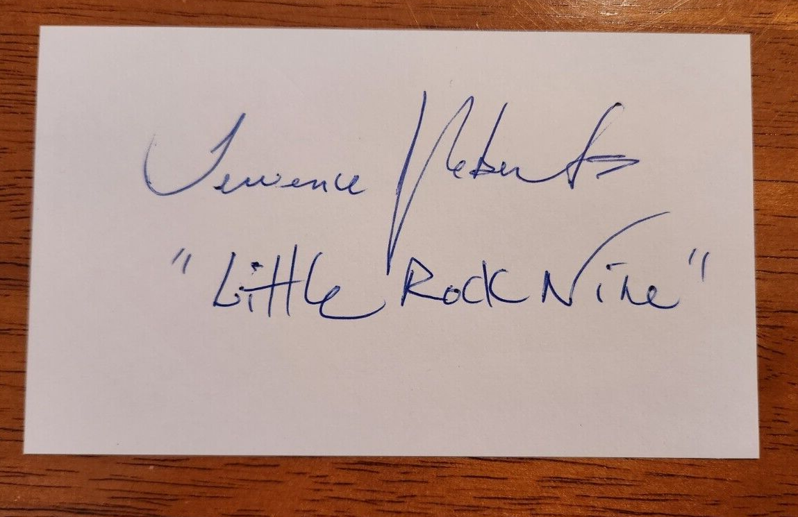Autographed Terrence Roberts index card w/coa ORIGINAL MEMEBER LITTLE ...