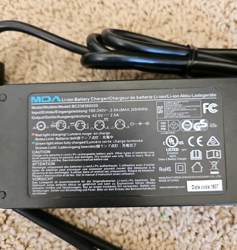 OEM 42V AC DC Adapter For MDA Lithium Li-ion Battery Charger Power ...