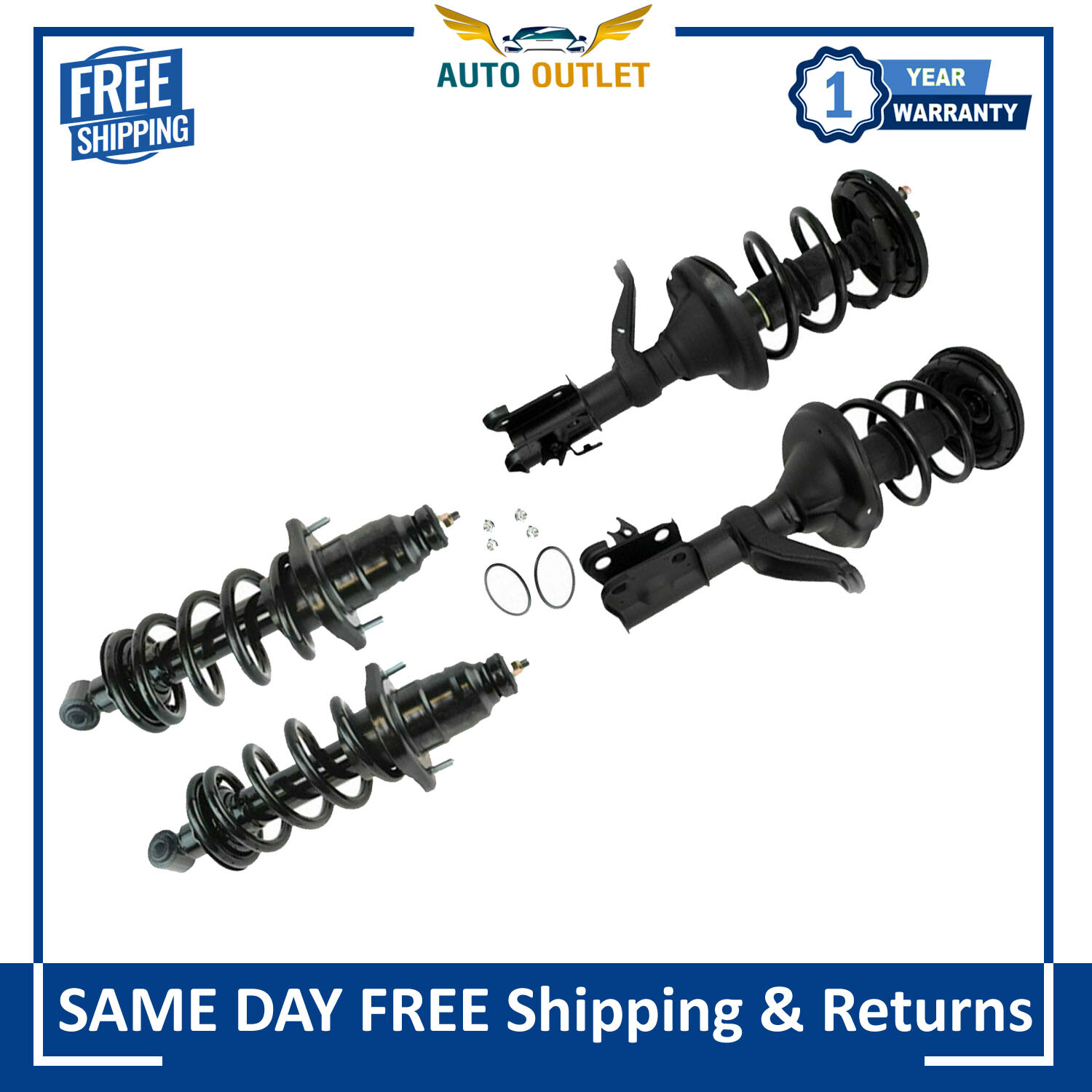 New Front Rear Strut Spring Assemblies LH RH Kit For 2003-2010 Honda ...