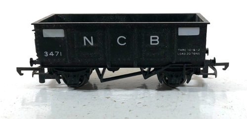 Tri-ang R102 NCB 20 Ton Mineral Wagon 3471 Black OO Gauge Model Railway ...