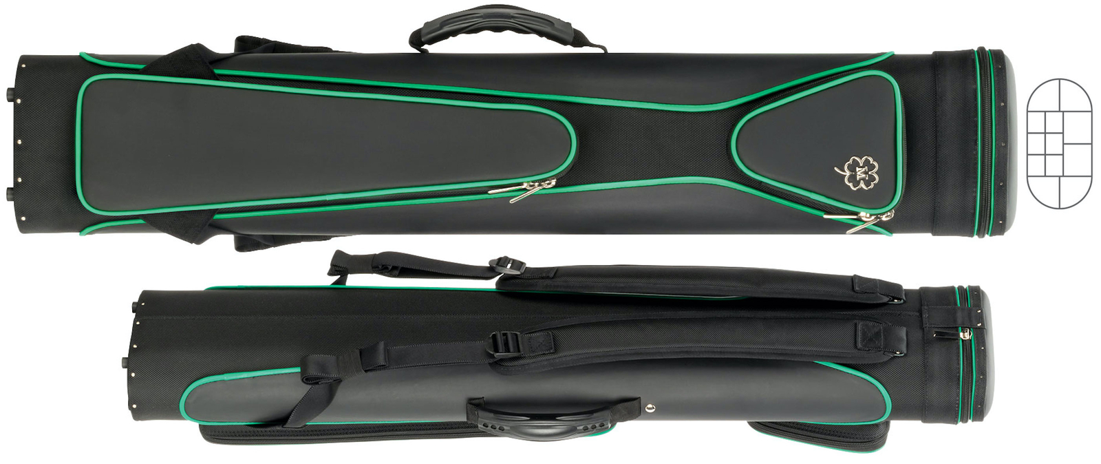 McDermott 75-0943 6Bx6S Black Pool Cue Case With Backpack Shoulder Straps | eBay