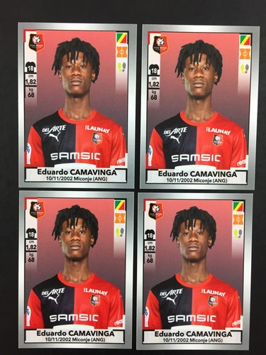Eduardo Camavinga Rookie RC Lot 4 Sticker Panini 424 Foot 2019 2020 19 ...