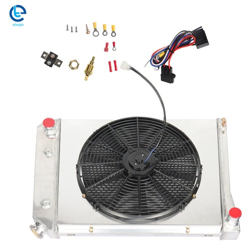 3 Row Aluminum Radiator+Shroud Fan Kit For 1968-1974 Chevy Nova 1970-81 ...