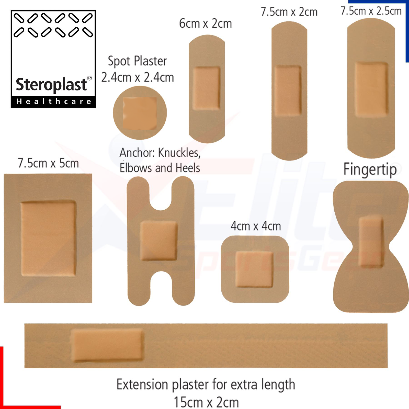 Steroplast Sterostrip Washproof Premium Adhesive Wound Plasters Medical ...