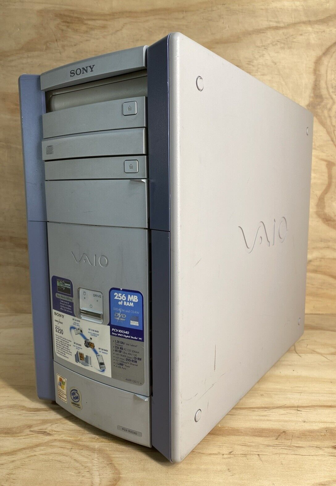 VINTAGE Sony VAIO PCV-RX540 Windows XP /Celeron 1200/512 MB RAM/60 GB ...