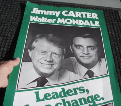 NEVER USED ??? LARGE VINTAGE JIMMY CARTER POLITICAL PRESIDENTIAL ...