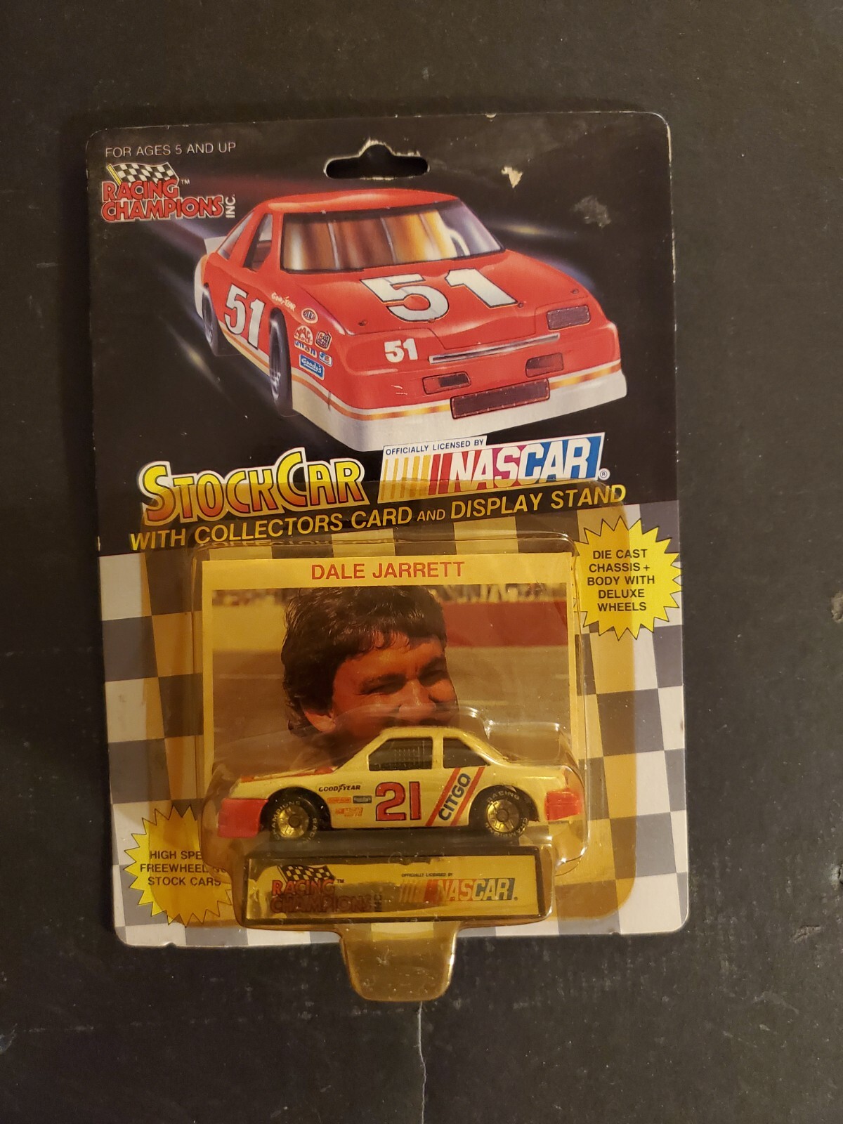 1991 Racing Champions 1/64 Dale Jarrett #21 Citgo Ford Thunderbird w ...