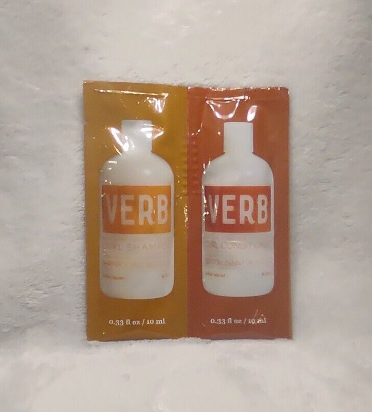 VERB CURL shampoo and conditioner sample/travel packs 0.33 Oz NEW! | eBay