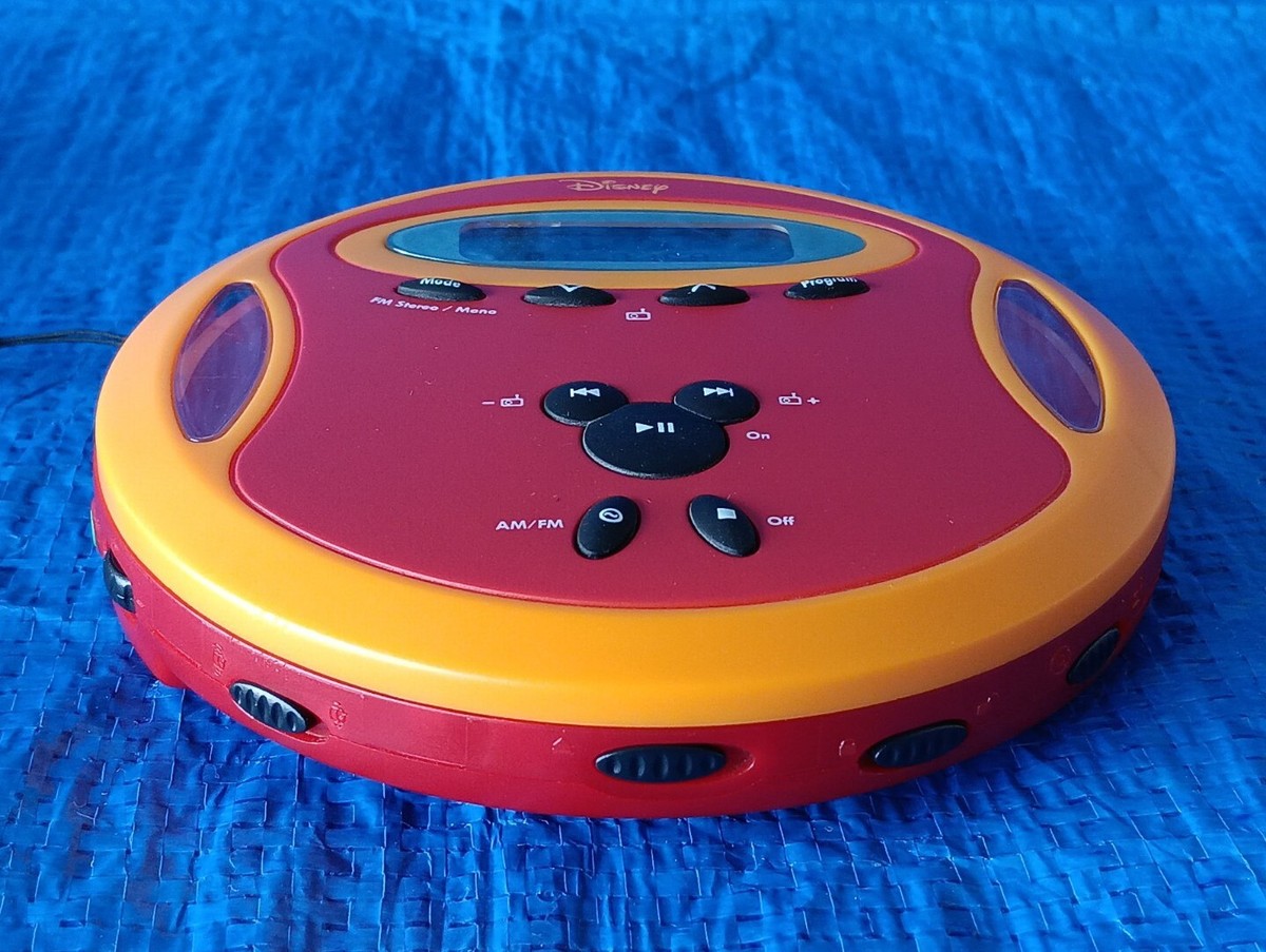 Disney Mickey Mouse Dcd6000c Portable Cd Player Radio Disney Cd Player