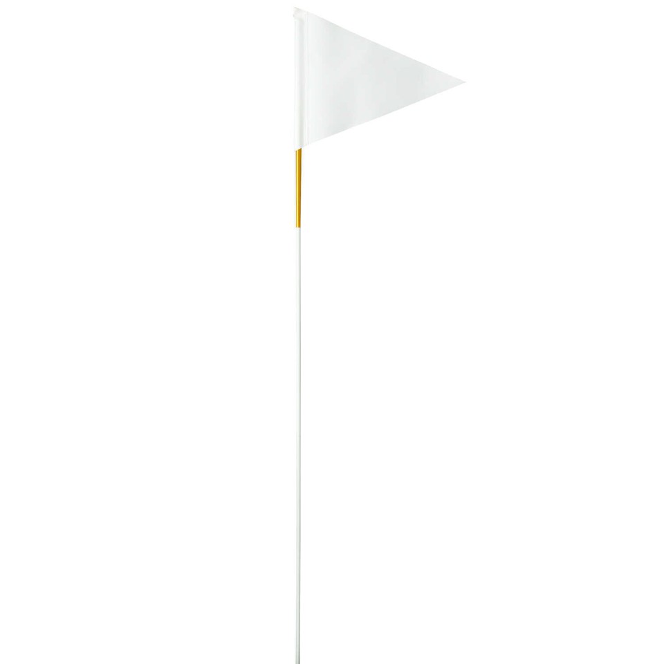 Axiom Standard Survey Flag 5/16" x 5´ Rod 9"x12" Flag White Bundle of ...
