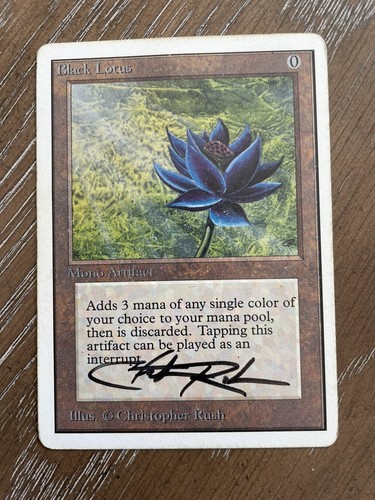 BLACK LOTUS UNLIMITED 1993 - MTG Magic The Gathering -Signed By ...